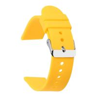 China 18mm TPU Watch Band , ODM Watch Straps For Small Wrists Yellow for sale