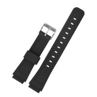 China 16mm TPU Watch Band , Mens Thick Black Rubber Watch Strap ROHS passed for sale