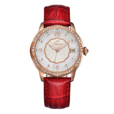 China Cowhide Strap Automatic Mechanical Watch Noctilucous Luxury Diamond for sale