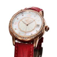 China Cowhide Strap Automatic Mechanical Watch Noctilucous Luxury Diamond for sale