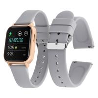 China 6 Colors Shiny Buckle Mens Rubber Watch Bands 18 20 22mm for sale
