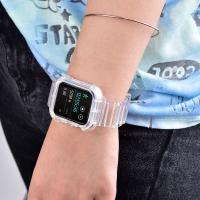 China ODM Transparent TPU Rubber Wrist Watch Straps For Apple Watches for sale