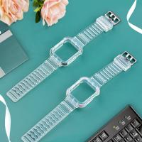 China ODM Transparent TPU Rubber Wrist Watch Straps For Apple Watches for sale