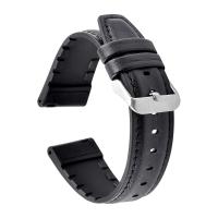 China 22mm Luxury Leather Watch Straps Combination Silicone Watch Band For Huawei GT for sale