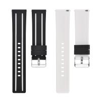 China OEM No Deformation 22mm Silicone Rubber Watch Strap Bands For Women for sale
