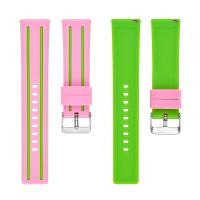 China OEM No Deformation 22mm Silicone Rubber Watch Strap Bands For Women for sale