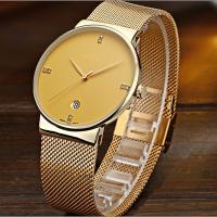 China 3ATM Luxury VJ42B Movement Quartz Rose Gold Watch With SS Strap for sale