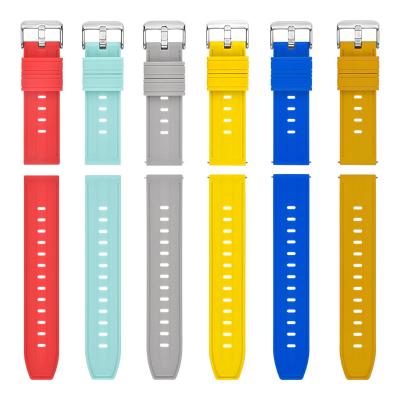China Multiple Colour 22mm Silicone Watch Strap With SS304 Buckle for sale