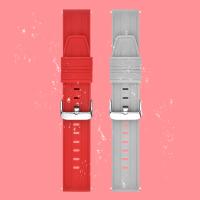 China Multiple Colour 22mm Silicone Watch Strap With SS304 Buckle for sale