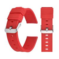 China Multiple Colour 22mm Silicone Watch Strap With SS304 Buckle for sale