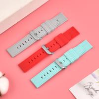 China Multiple Colour 22mm Silicone Watch Strap With SS304 Buckle for sale
