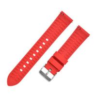 China ROHS Quick Release 20mm Silicone Rubber Smart Watch Strap for sale