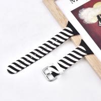 China Custom Printed 38/40mm 42/44mm Apple Watch Silicone Band for sale