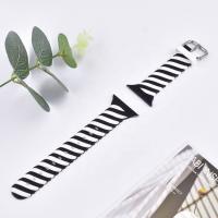 China Custom Printed 38/40mm 42/44mm Apple Watch Silicone Band for sale