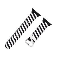 China Custom Printed 38/40mm 42/44mm Apple Watch Silicone Band for sale