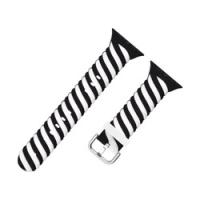 China Custom Printed 38/40mm 42/44mm Apple Watch Silicone Band for sale