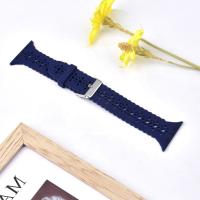 China Carved Silicone Rubber Watch Band 38mm 42mm For Apple Watch 7 6 5 4 3 2 1 for sale