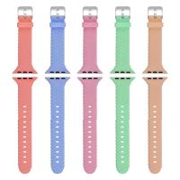 China 38 40 42 44mm Silicone Rubber Watch Strap Band For Apple Watch 7 6 5 4 3 2 1 for sale