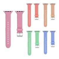 China 38 40 42 44mm Silicone Rubber Watch Strap Band For Apple Watch 7 6 5 4 3 2 1 for sale