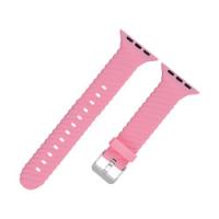 China 38 40 42 44mm Silicone Rubber Watch Strap Band For Apple Watch 7 6 5 4 3 2 1 for sale