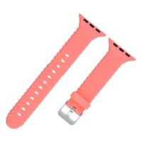 China 38 40 42 44mm Silicone Rubber Watch Strap Band For Apple Watch 7 6 5 4 3 2 1 for sale