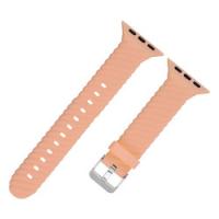 China 38 40 42 44mm Silicone Rubber Watch Strap Band For Apple Watch 7 6 5 4 3 2 1 for sale