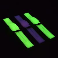 China 18mm 20mm 22mm Adjustable Luminous Silicone Rubber Watch Strap for sale