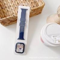 China Multi Color 40mm 44mm Silicone Rubber Smartwatch Band for sale