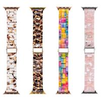 China Easy Release Dazzle Color Resin Watch Strap 38mm 42mm for sale