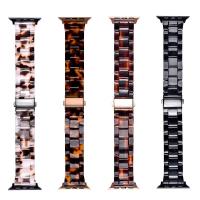 China Easy Release Dazzle Color Resin Watch Strap 38mm 42mm for sale