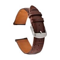 China Vintage Quick Release Alligator Pattern Grain Leather Watch Strap 16 - 24mm for sale