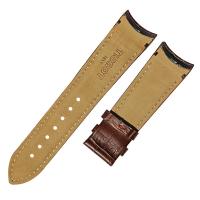 China 16mm - 22mm 2 Piece Curved Replacement Leather Strap for sale