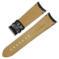 China 16mm - 22mm 2 Piece Curved Replacement Leather Strap for sale