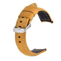 China 22mm 2 Piece Leather Buckle Strap OEM ODM Available for sale