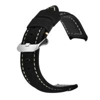 China 22mm 2 Piece Leather Buckle Strap OEM ODM Available for sale