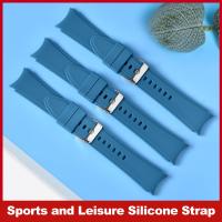 China Soft 20mm width Silicone Watch Straps Elbow Quick Release Design for sale