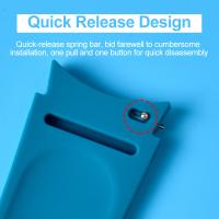 China Soft 20mm width Silicone Watch Straps Elbow Quick Release Design for sale