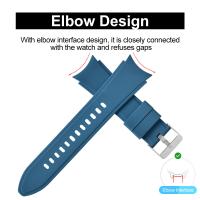 China Soft 20mm width Silicone Watch Straps Elbow Quick Release Design for sale
