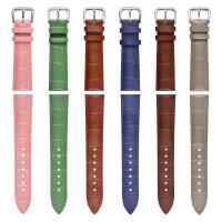 China Custom Cowhide Watch Strap 12-24mm , Soft Leather Watch Band Waterproof for sale