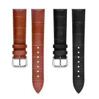 China Custom Cowhide Watch Strap 12-24mm , Soft Leather Watch Band Waterproof for sale