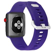 China Custom Waterproof 38 42mm Silicone Wrist Watch Band Soft For Apple Watch for sale