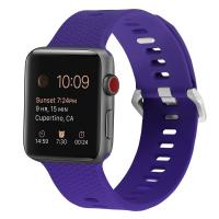 China Custom Waterproof 38 42mm Silicone Wrist Watch Band Soft For Apple Watch for sale