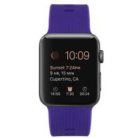 China Custom Waterproof 38 42mm Silicone Wrist Watch Band Soft For Apple Watch for sale