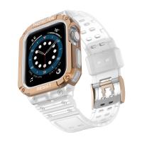 China 38 42mm Luxury Two Color Integrated TPU Waterproof Components For Apple Watch for sale
