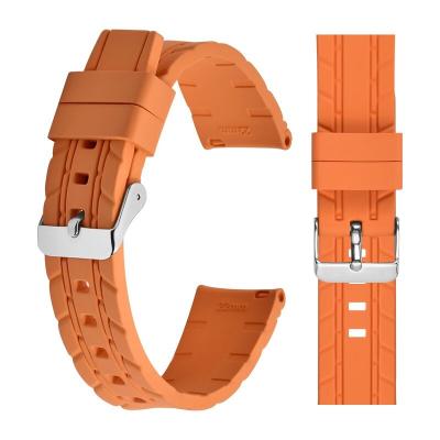 China Silicone Strap Flexible and Comfortable Watch Band With Stainless Buckles for sale