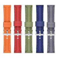 China Sport FKM Rubber Watch Strap 22mm Quick Release Skin Friendly Band for sale