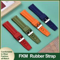 China Sport FKM Rubber Watch Strap 22mm Quick Release Skin Friendly Band for sale