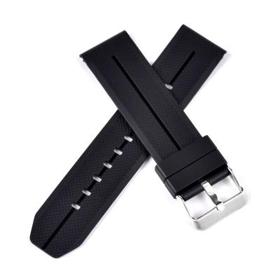 China Waterproof TPU Wrist Rubber Watch Strap 22mm Size Quick Release for sale