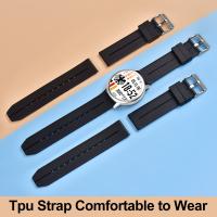 China Waterproof TPU Wrist Rubber Watch Strap 22mm Size Quick Release for sale