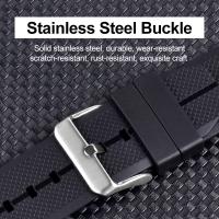 China Waterproof TPU Wrist Rubber Watch Strap 22mm Size Quick Release for sale